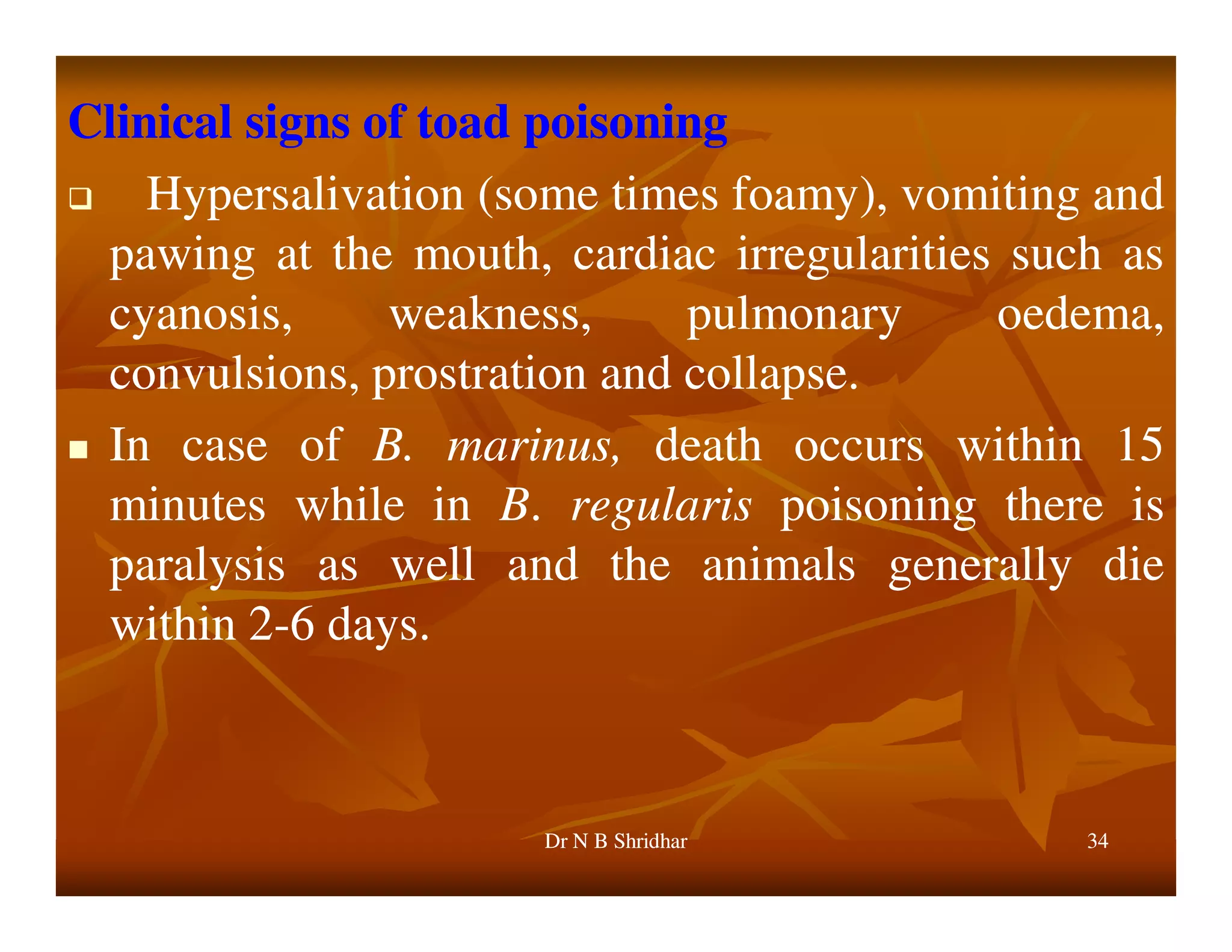 Animal toxins zootoxins and snake venom toxicity by Dr N B Shridhar | PDF