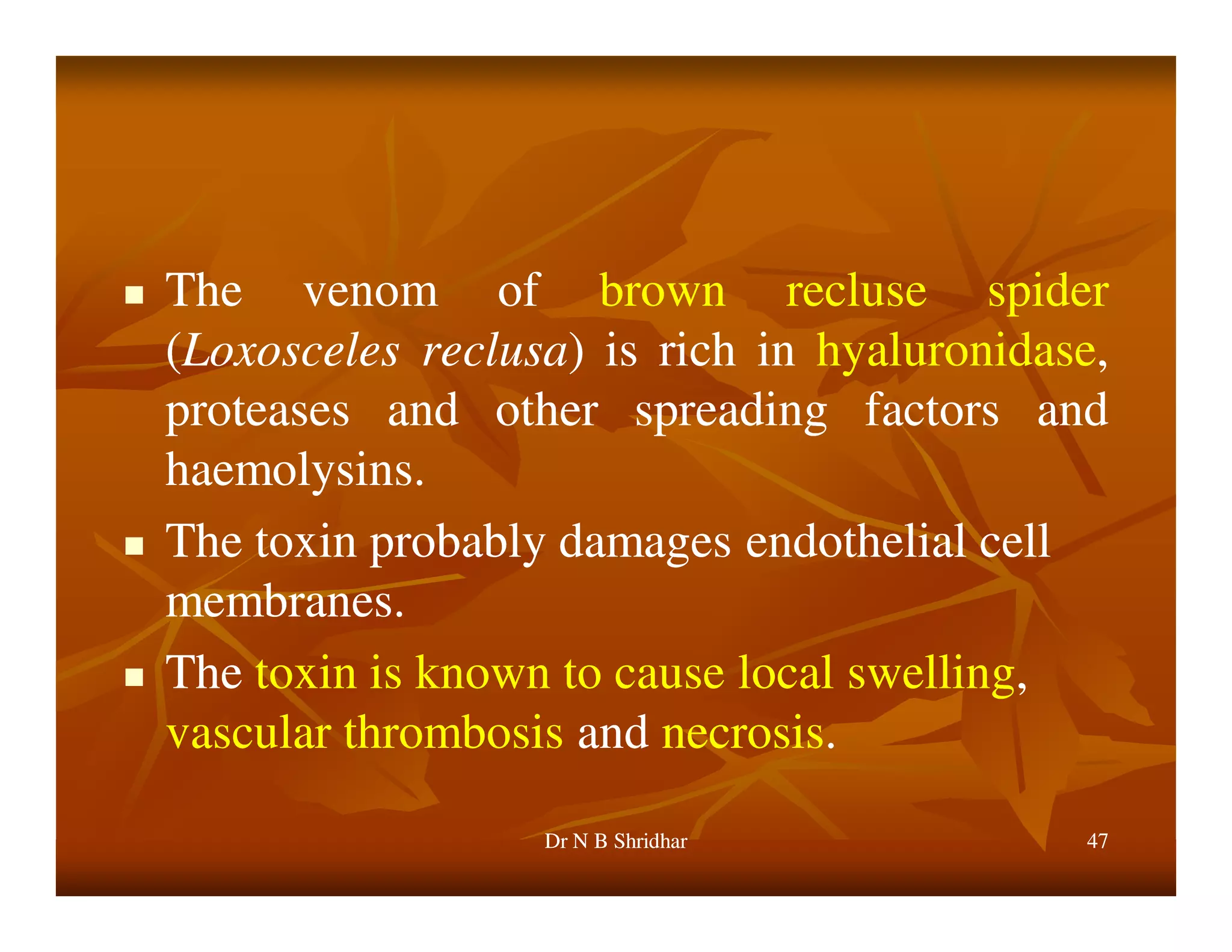 Animal toxins zootoxins and snake venom toxicity by Dr N B Shridhar | PDF