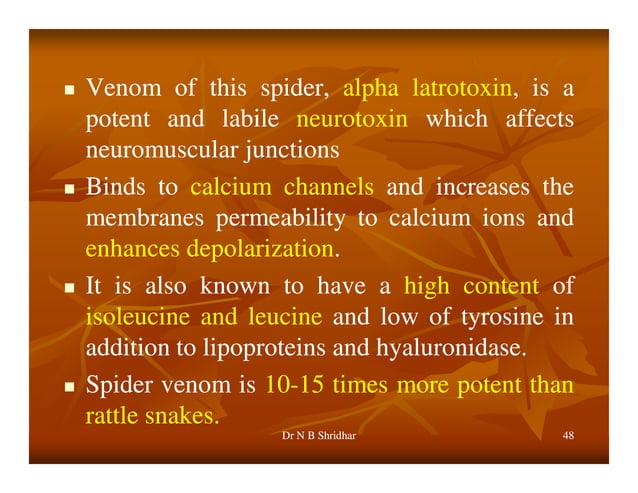 Animal toxins zootoxins and snake venom toxicity by Dr N B Shridhar | PDF