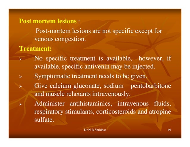 Animal toxins zootoxins and snake venom toxicity by Dr N B Shridhar | PDF