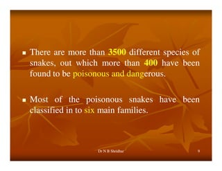 Animal toxins zootoxins and snake venom toxicity by Dr N B Shridhar | PDF