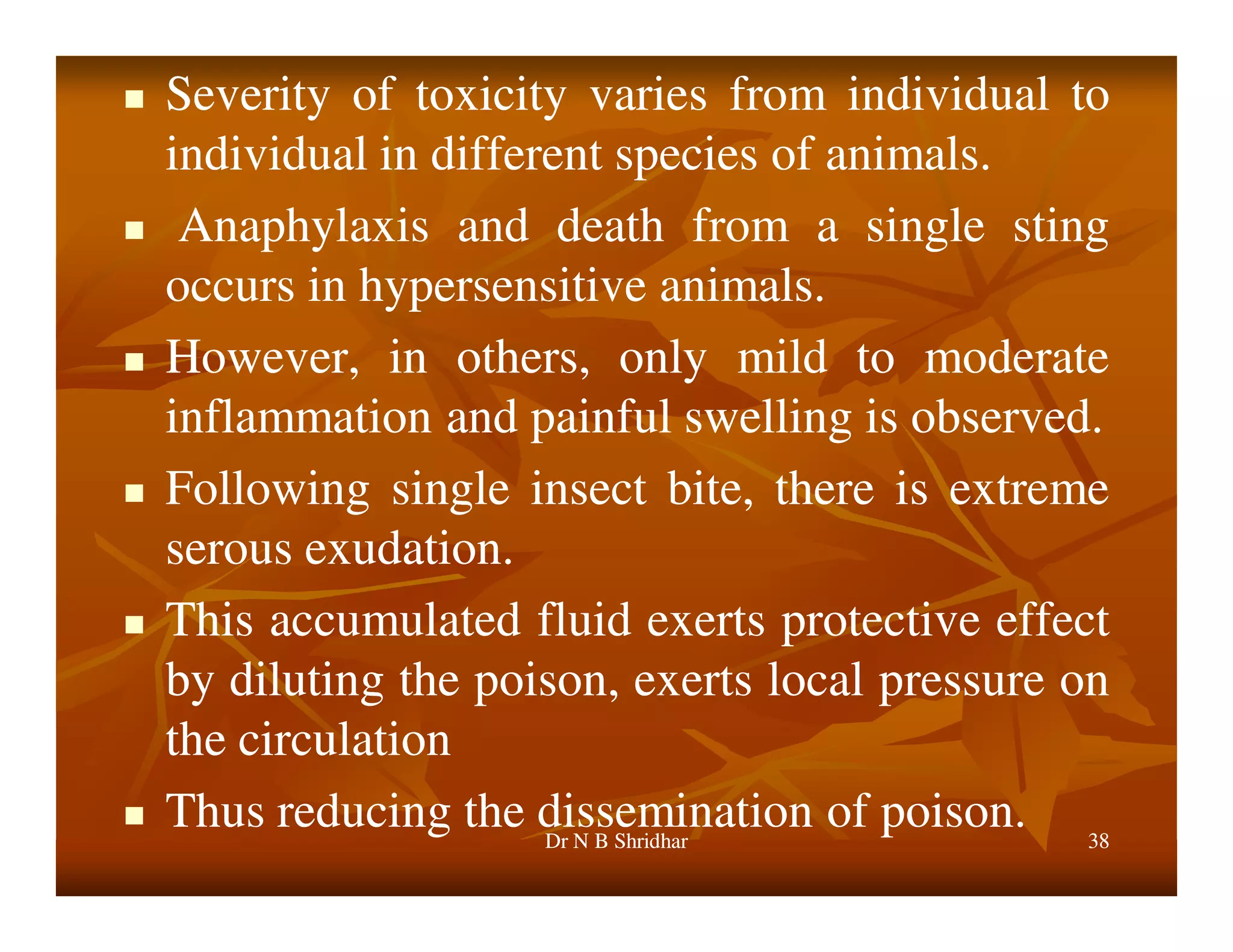 Animal toxins zootoxins and snake venom toxicity by Shridhar N B | PDF