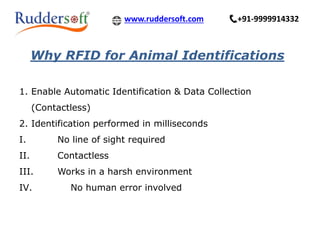 UHF RFID BASED ANIMAL TRACKING SYSTEM | PPTX