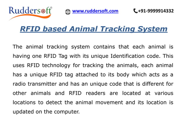 UHF RFID BASED ANIMAL TRACKING SYSTEM