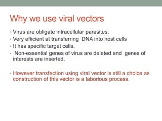 Animal viral based vectors | PPTX