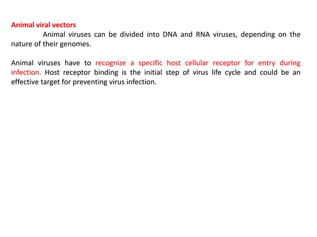 Animal viral vector | PDF