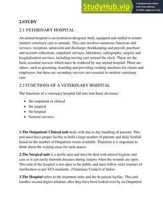 Animal Welfare And Veterinary Center - B.Arch Thesis Report | PDF