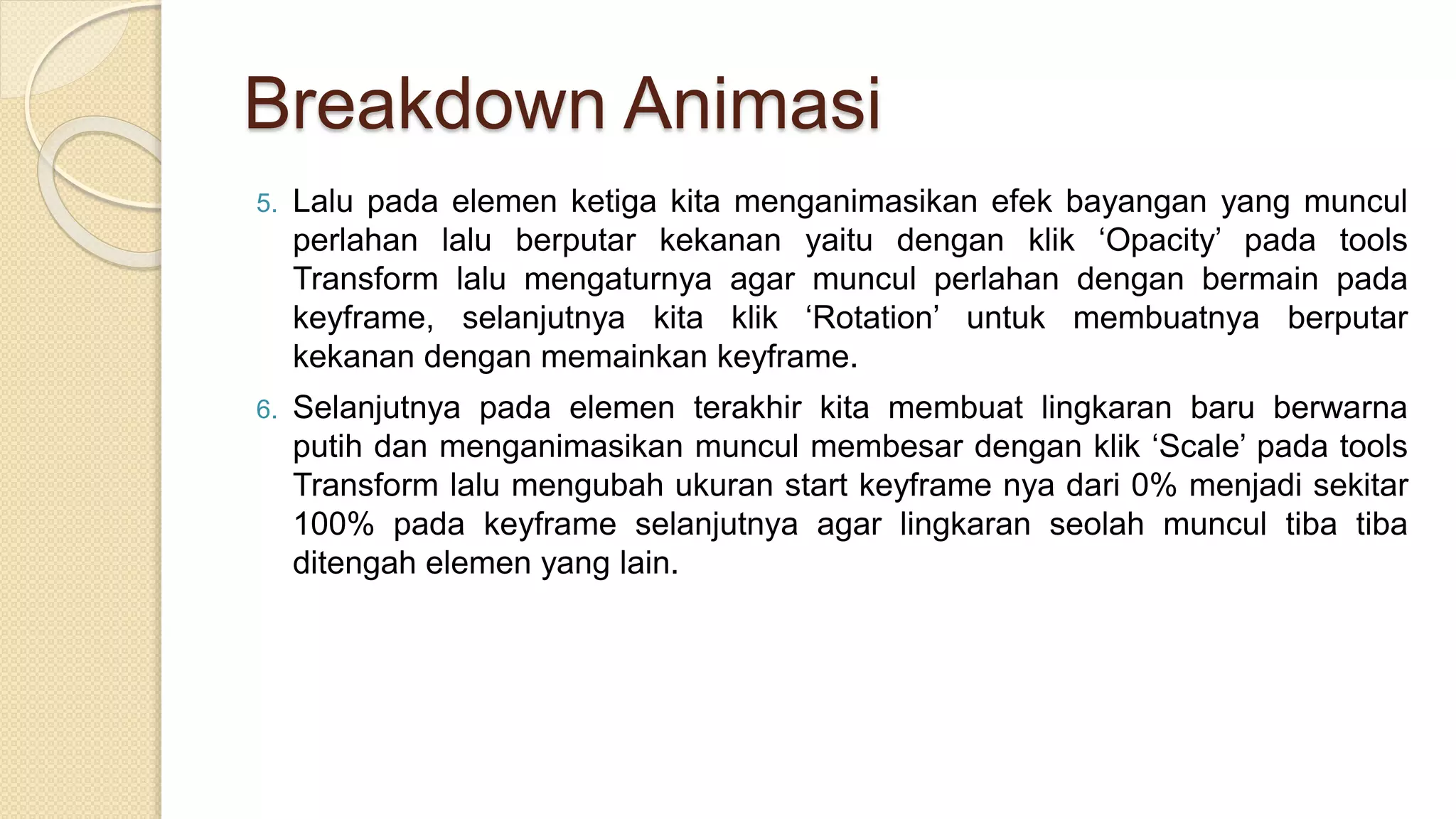 Breakdown Animasi 2D | PPTX