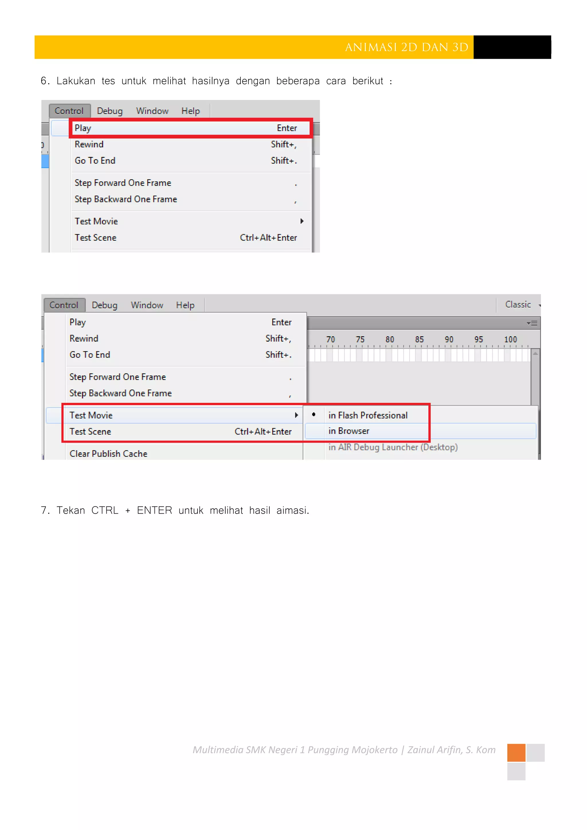 Animasi 2 d dan 3d menerapkan animasi tweening 2d | PDF
