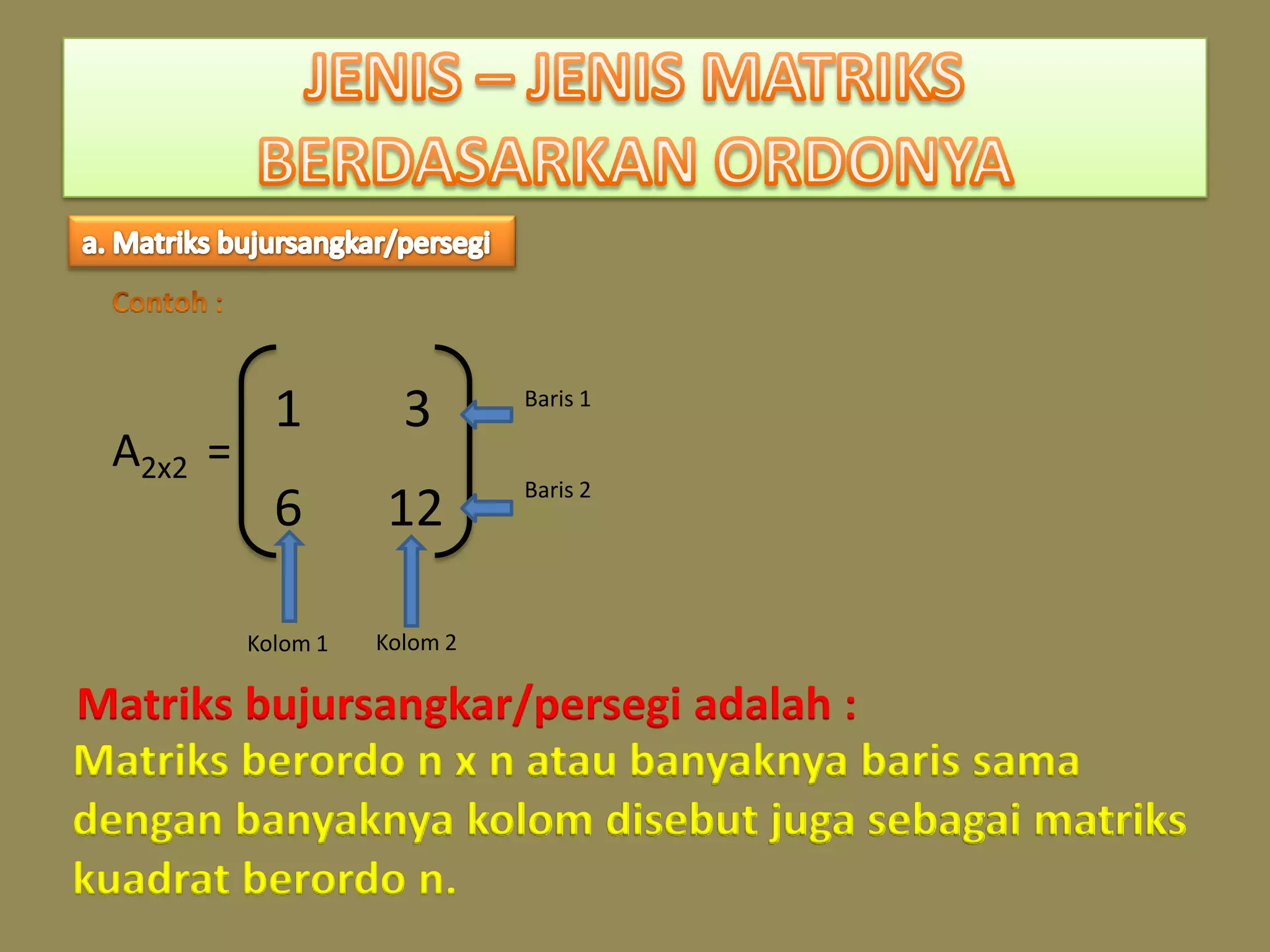 Animasi matriks 2 | PPTX