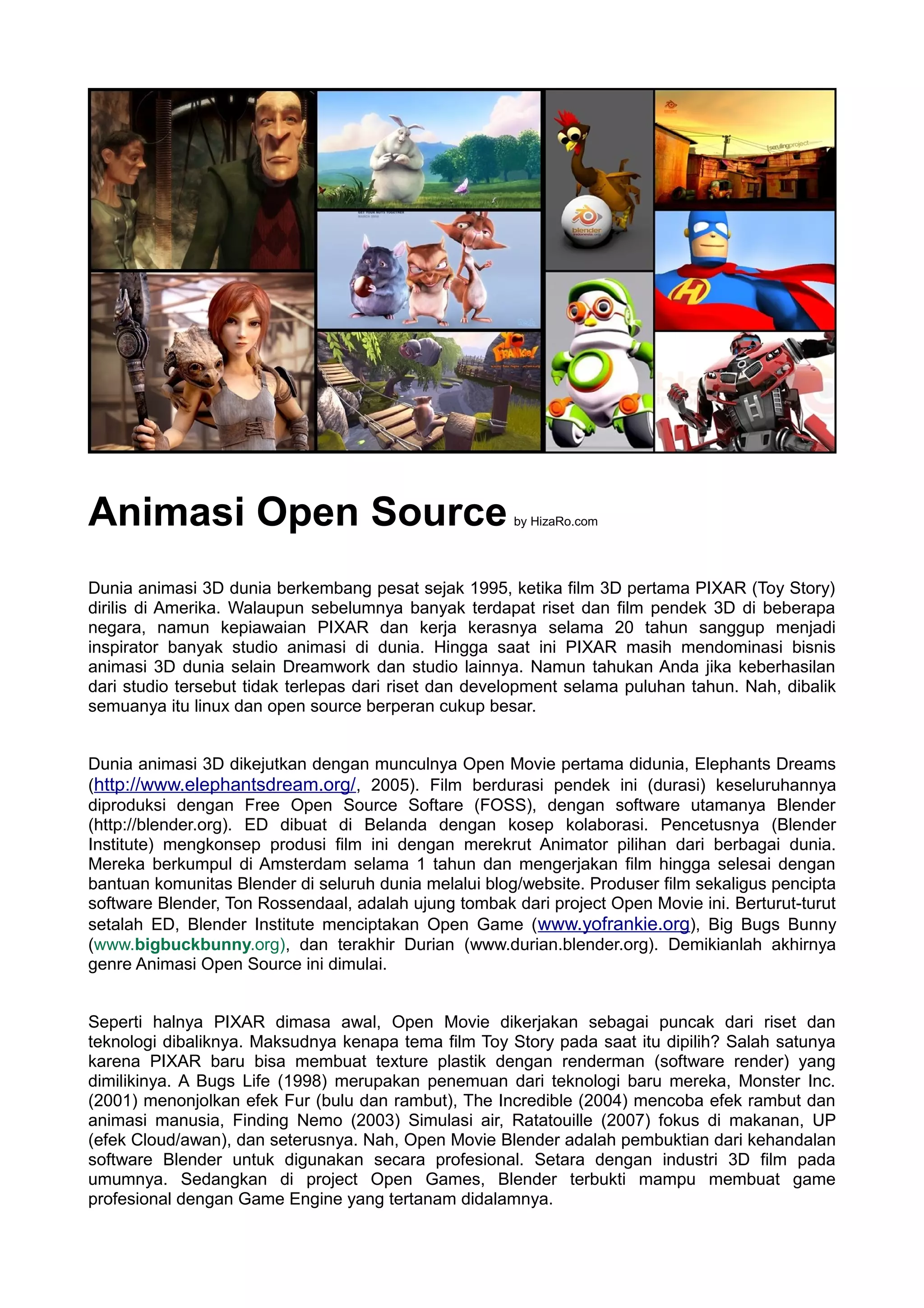 Animasi open source | PDF