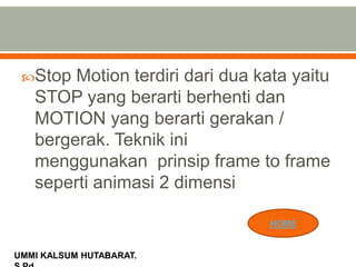 Animasi stop motion | PPTX