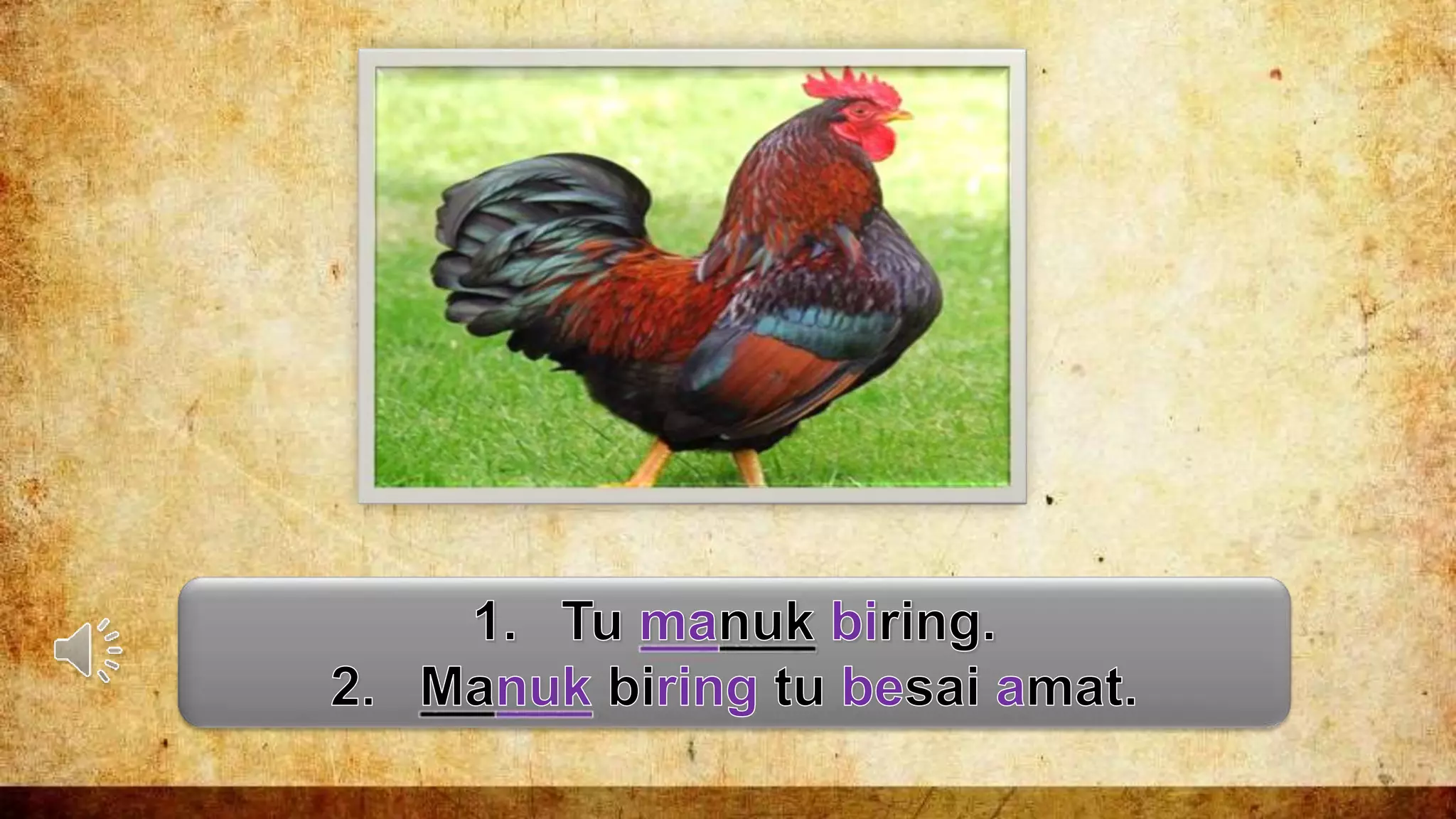 Slaid belajar membaca dan mengeja dalam Bahasa Iban | PPTX