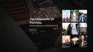 Animated 3D portfolio template | PPT