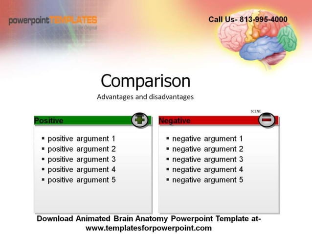 Animated brain anatomy powerpoint template | PPT