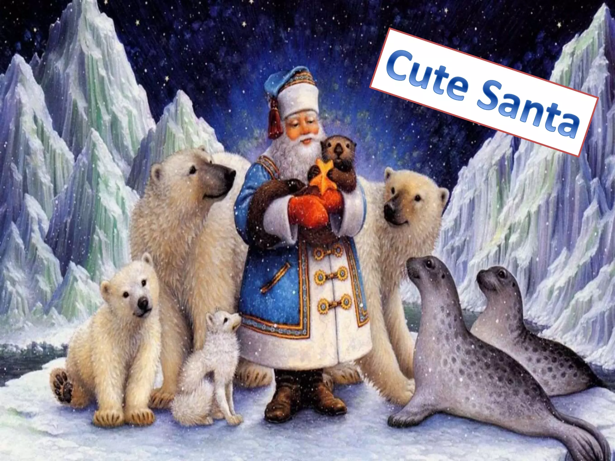 Animated christmas animals | PPTX