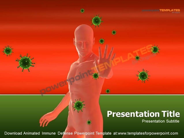 Animated Immune Defense Powerpoint Template | PPT