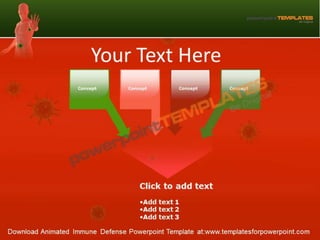 Animated Immune Defense Powerpoint Template | PPT