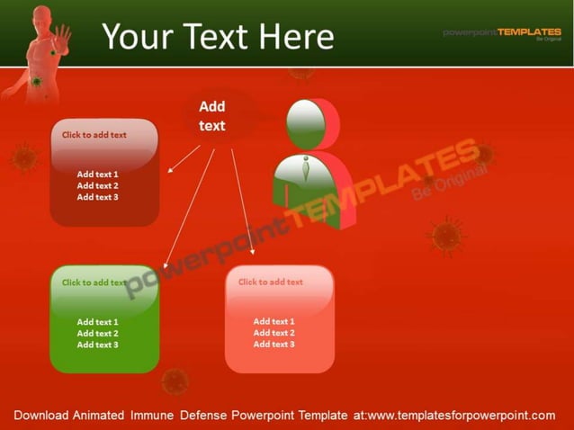Animated Immune Defense Powerpoint Template | PPT