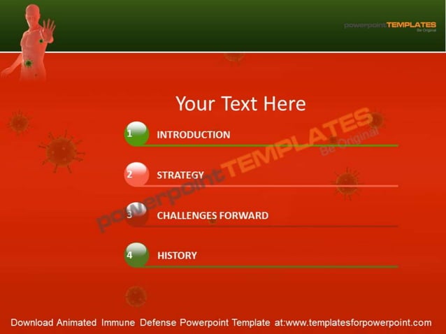 Animated Immune Defense Powerpoint Template | PPT