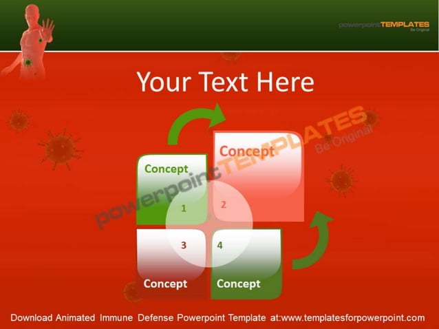 Animated Immune Defense Powerpoint Template | PPT