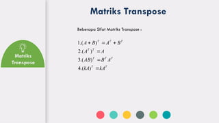 Matematika untuk belajar (matriks) .pptx