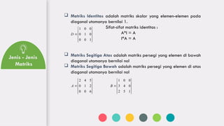 Matematika untuk belajar (matriks) .pptx