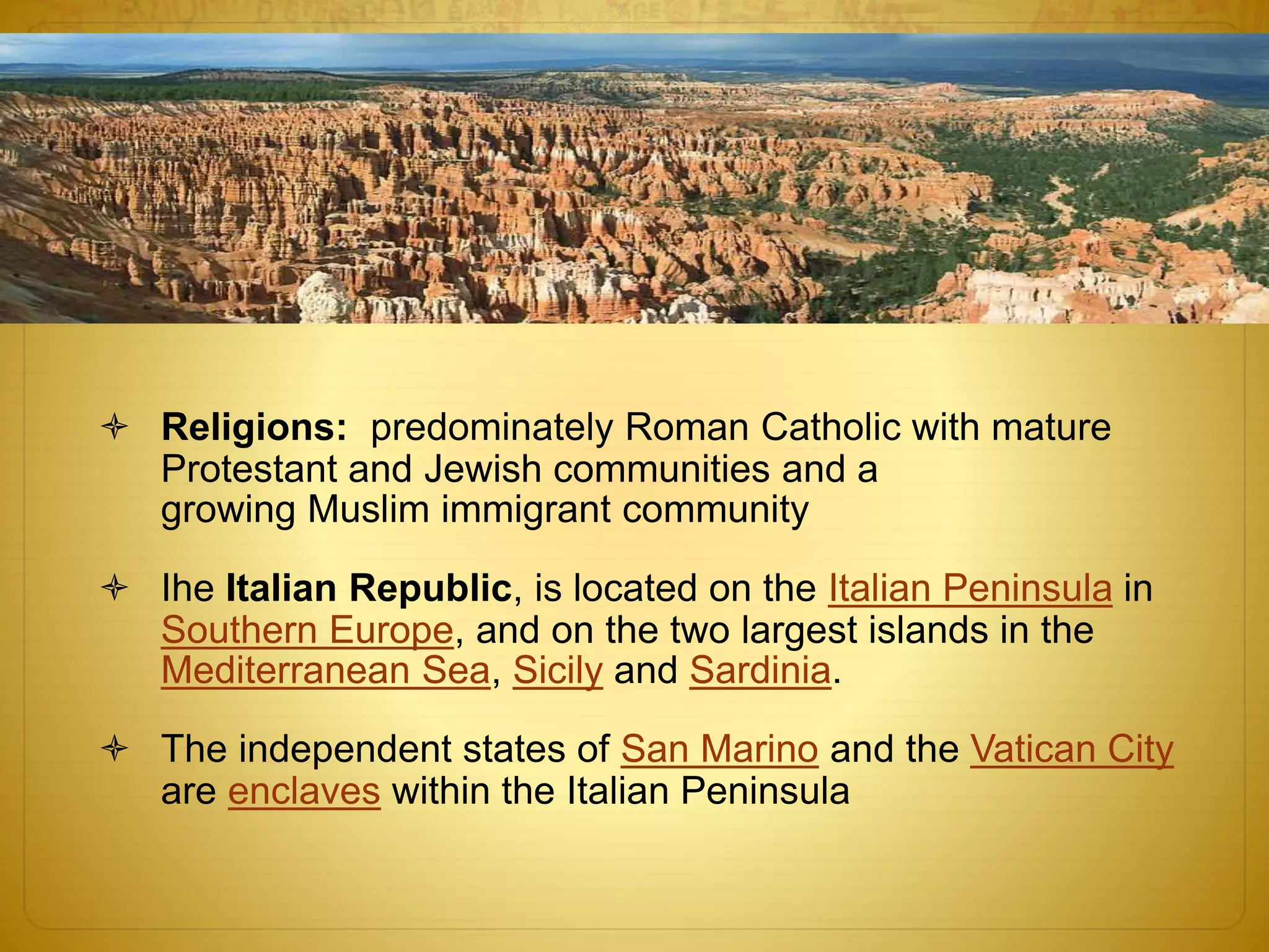 Presentation on Italy | PPTX