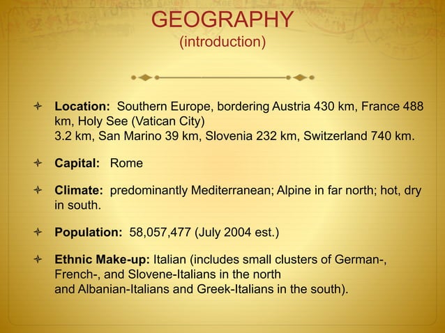 Presentation on Italy | PPTX