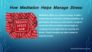 Meditation for Stress Management | PPTX