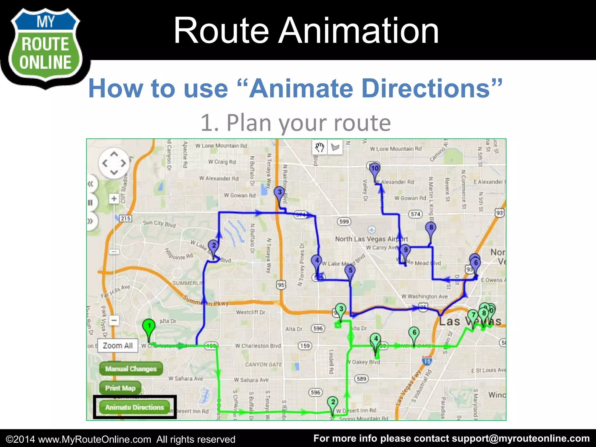 Animate route | PPT