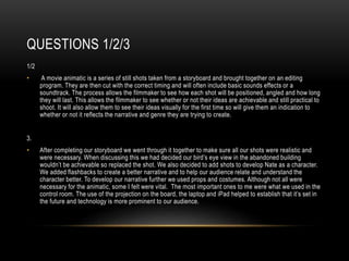 Animatic analysis | PPTX