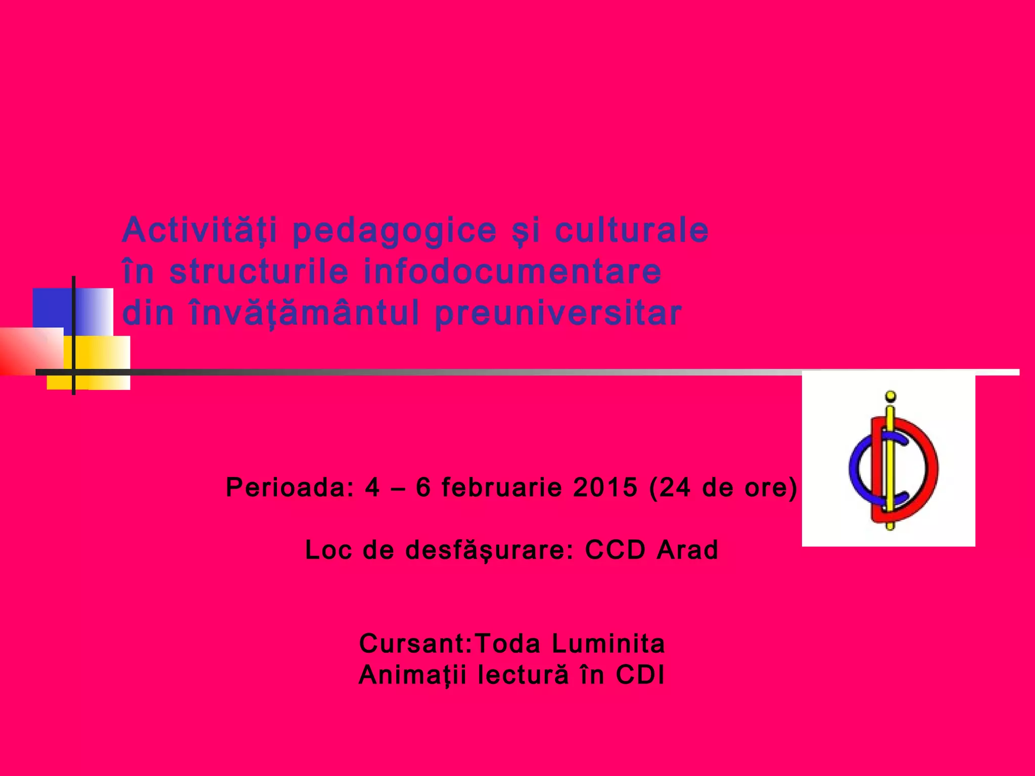 Animatii lectura in cdi | PPT