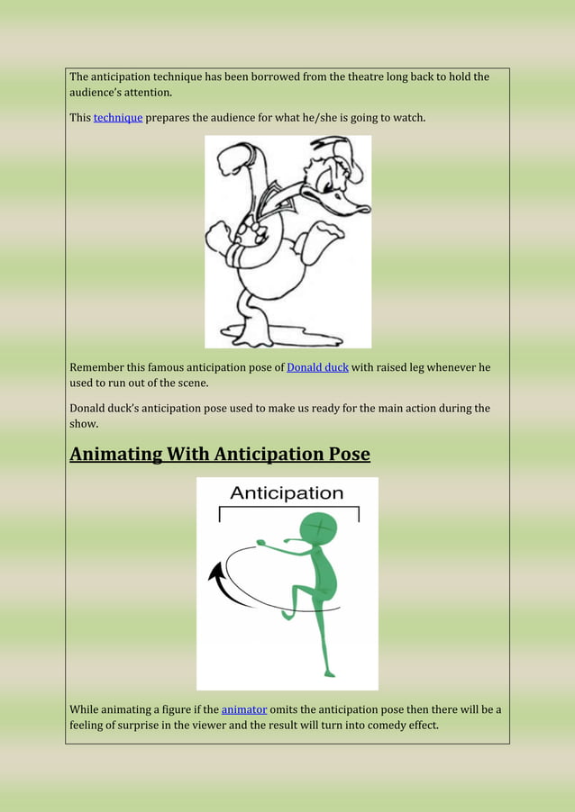 Animating Character With Anticipation | PDF