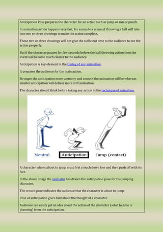 Animating Character With Anticipation | PDF