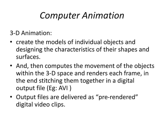 Multimedia Animation, Introduction, History, Types | PPTX | Computer Animation | Computer ...