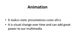 Multimedia Animation, Introduction, History, Types | PPTX
