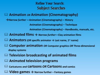 Research Animation and Animators | PPT