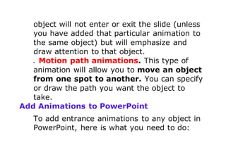 Animation in powerpoint part 1 | DOCX