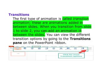 Animation in powerpoint part 1 | DOCX