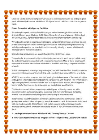 Animation 3d CGI New Concept VFX Courses | PDF