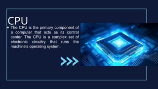 PARTS OF THE COMPUTER - Animation Activity 11 | PPTX
