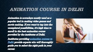 Animation course in Delhi | PPT