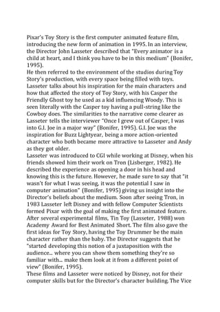 Animation Essay - Spirited Story | DOCX