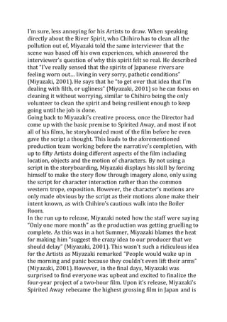 Animation Essay - Spirited Story | DOCX