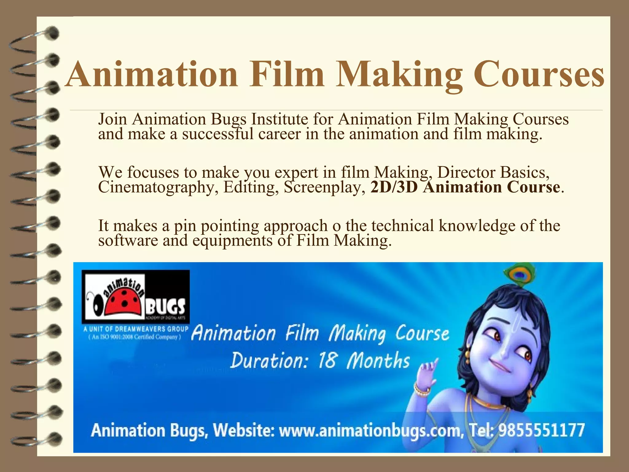 Animation Film Making Course | PPT | Computer Animation | Computer Software and Applications