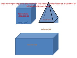 Animation for finding the volume of a 3 d compund figure (qn. 9) | PPTX