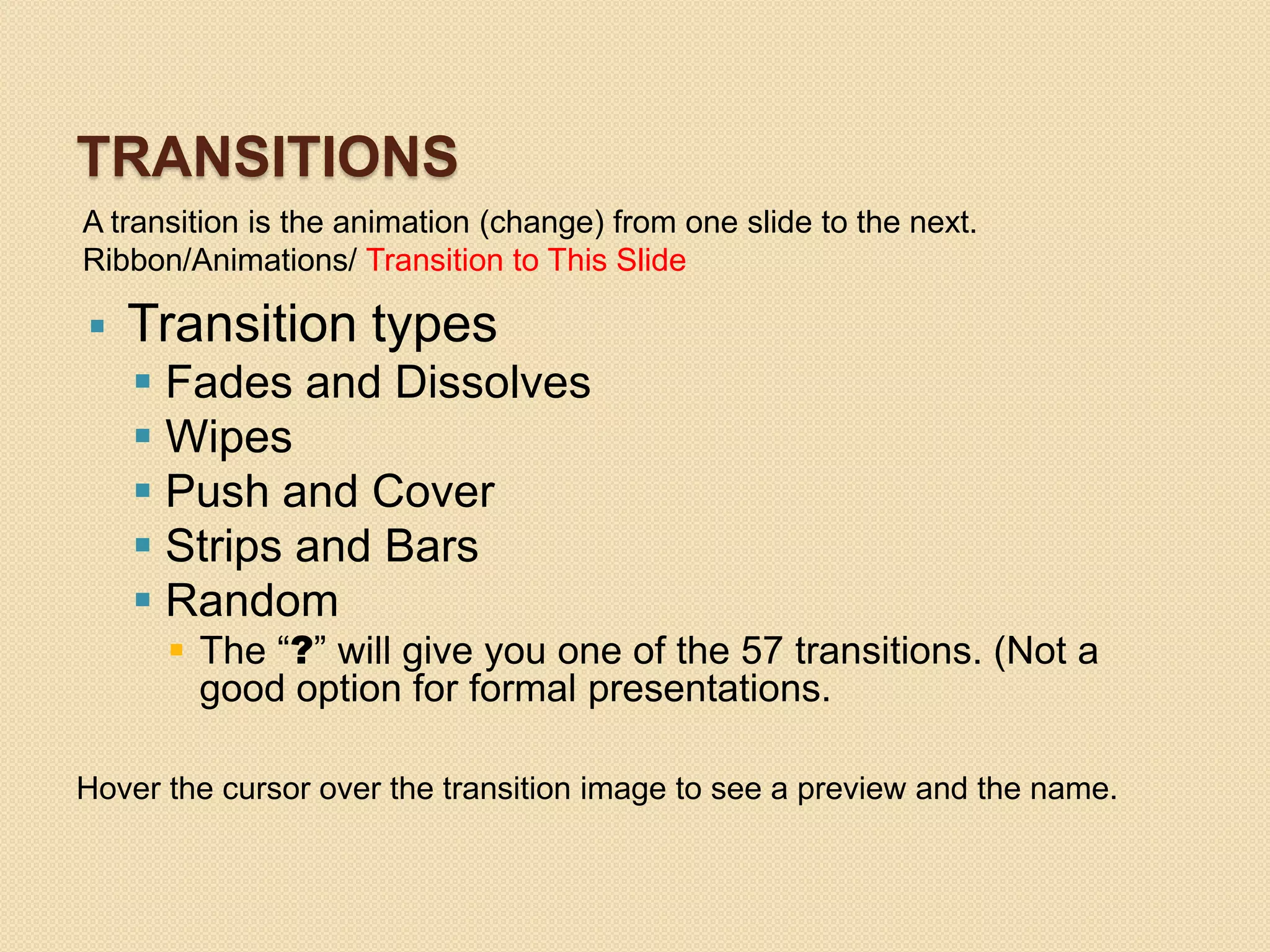 Animation in power point | PPTX