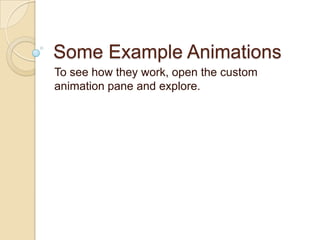 Animation in power point | PPTX