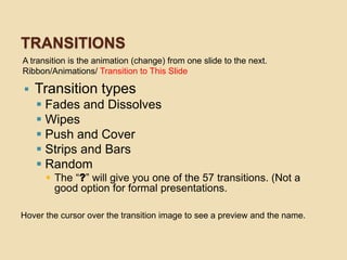 Animation in power point | PPTX